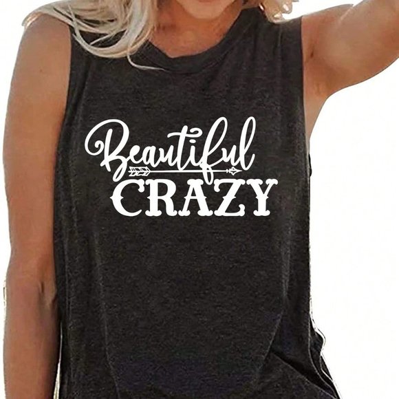 Tops | Womens Beautiful Crazy Casual Tank Top | Poshmark